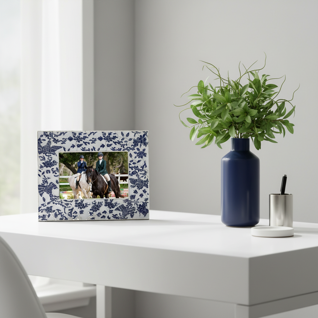 Blue & White Imperial Phoenix Picture Frame | OLIVIA RIEGEL®